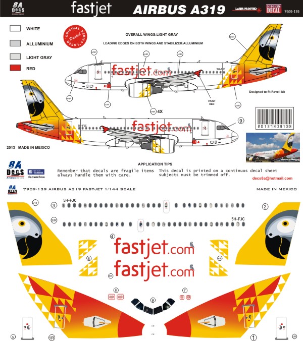 8aDecs.::.Decals Catalogue Fastjet A319