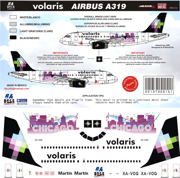 8aDecs.::.Decals Catalogue Volaris Chicago logojet