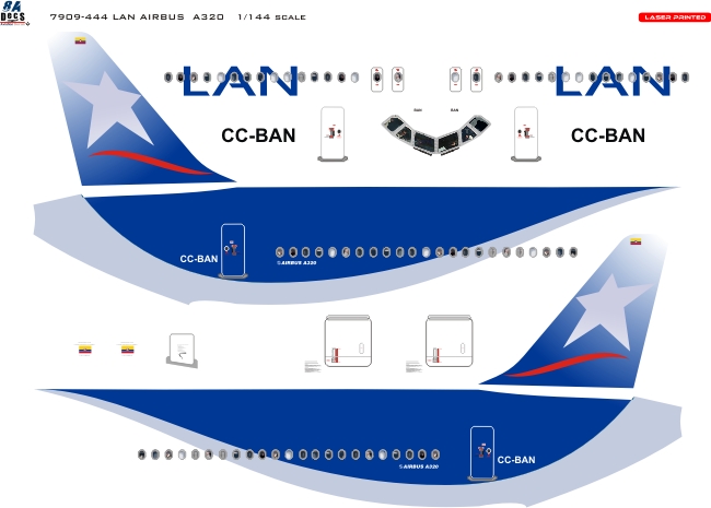 8aDecs.::.Decals Catalogue LAN AIRBUS A320 DECALSET