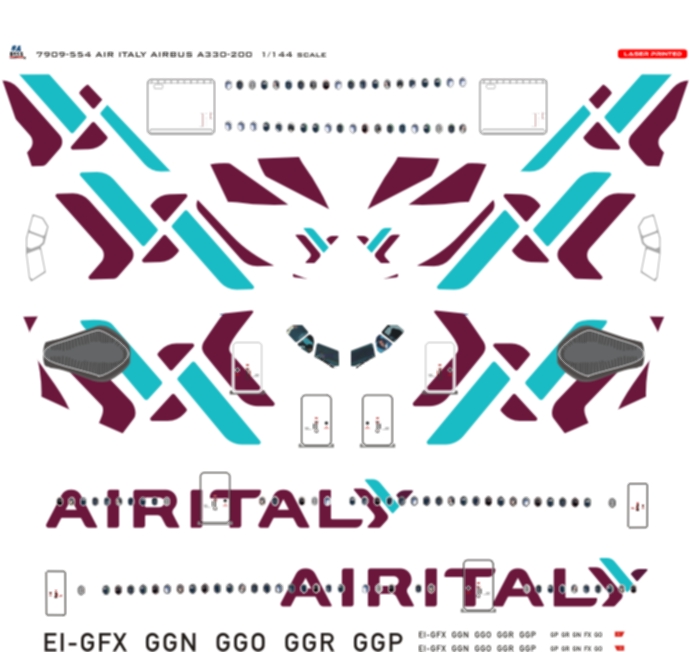 8aDecs.::.Decals Catalogue AIR ITALY A330-200 DECALSET