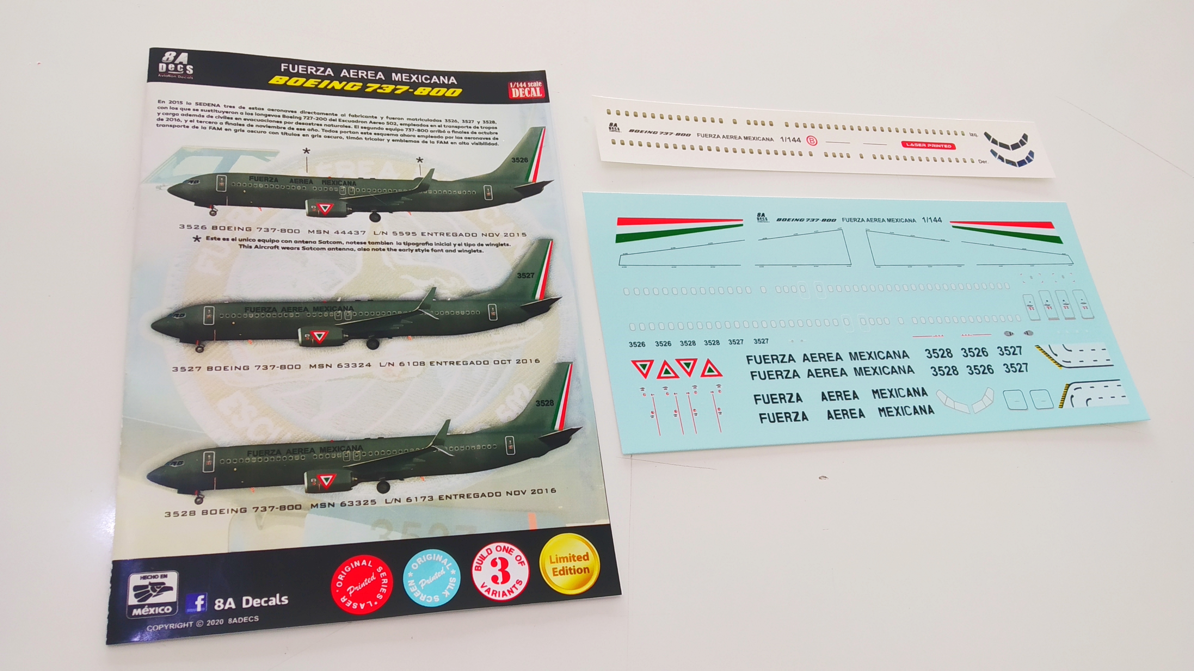 8aDecs.::.Decals Catalogue FUERZA AEREA MEXICANA 737-800 TROOP CARRIER ...