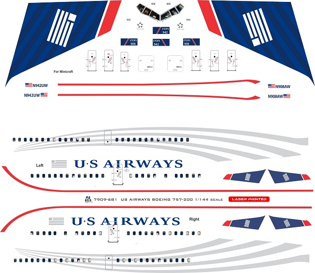 8aDecs.::.Decals Catalogue US AIRWAYS Boeing 757-200