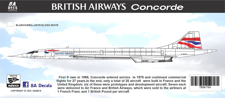 8aDecs.::.Decals Catalogue CONCORDE UNION FLAG DECALSET